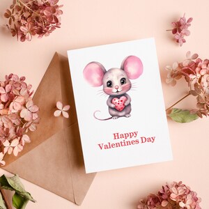 70 PNG Cute Mice, Valentines Day, Watercolor Clipart Bundle ...
