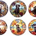 Stained Glass Chocolate Labrador Designs, Mandala Watercolor Clipart ...