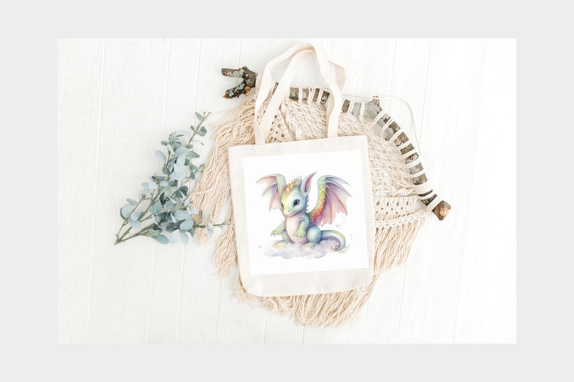 110 PNG Watercolor Baby Dragons Clipart, Fantasy Baby Dragons, Baby ...