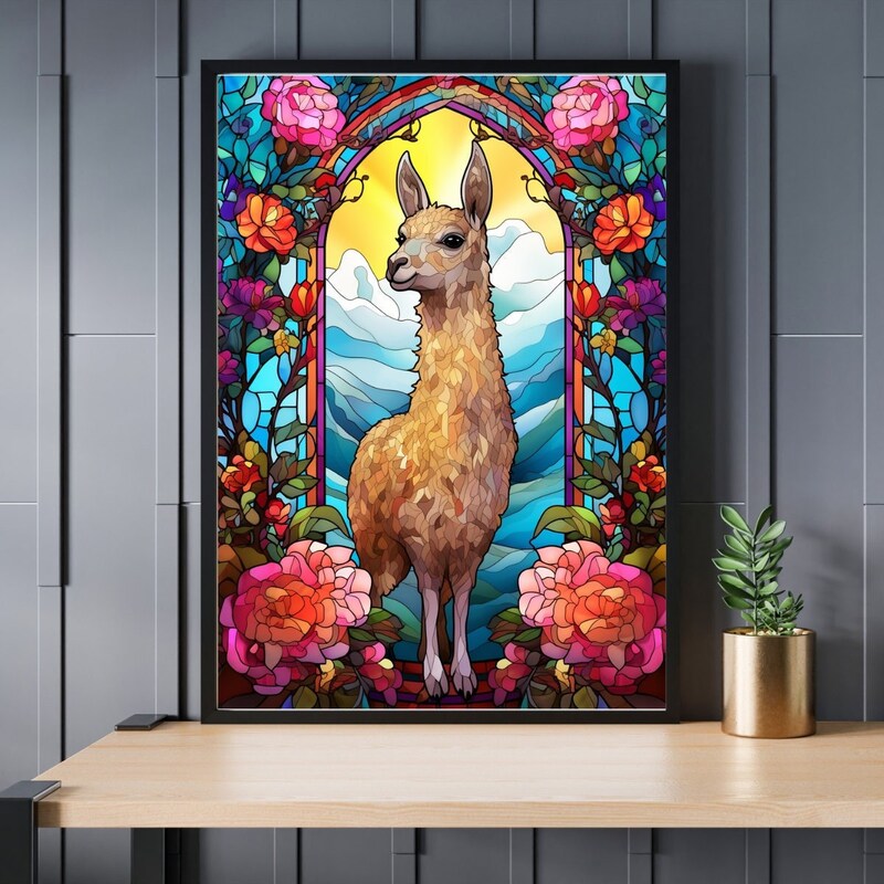Alpaca Stained Glass - Etsy