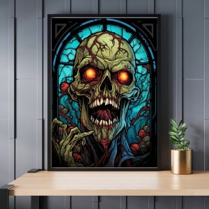 Stained Glass Zombie Jigsaw Puzzle 300/500/1000 Piece - Etsy