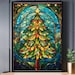 Stained Glass Christmas Tree Jigsaw Puzzle: Wooden Holiday Art - Etsy