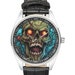 Stained Glass Werewolf Watch With Black Leather Band, Watches for Men ...