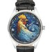 Modernist Seal Watch With Black Leather Band, Watches for Men and Women ...