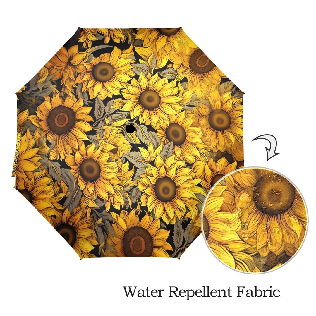 Sunflower Blooming Foldable Umbrella - Etsy