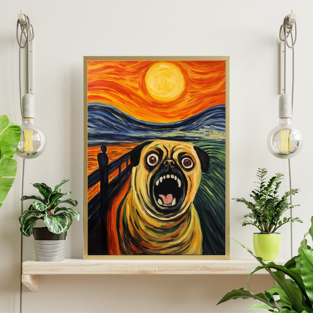 The Scream of Pug Jigsaw Puzzle 300/500/1000 Piece - Etsy