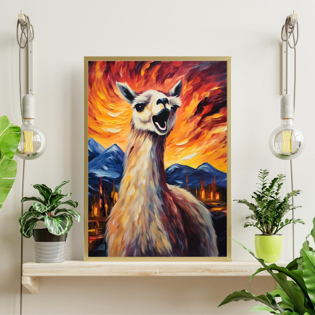 The Scream of Alpaca Jigsaw Puzzle 300/500/1000 Piece - Etsy