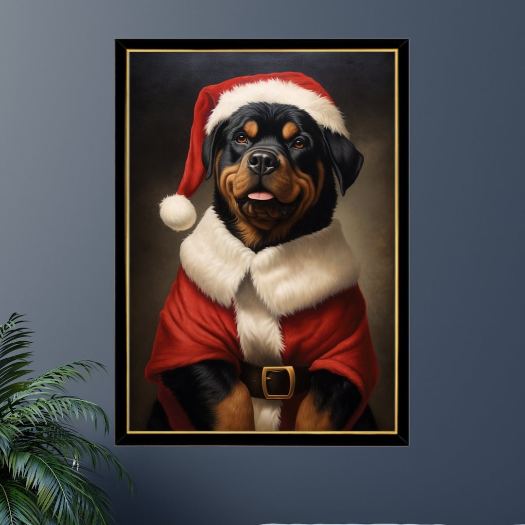 Santa Rottweiler Jigsaw Puzzle 300/500/1000 Piece - Pet Santa Costume ...