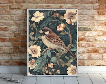 William Morris Style Flower Pattern Bumblebee Puzzles 300/500/1000 ...