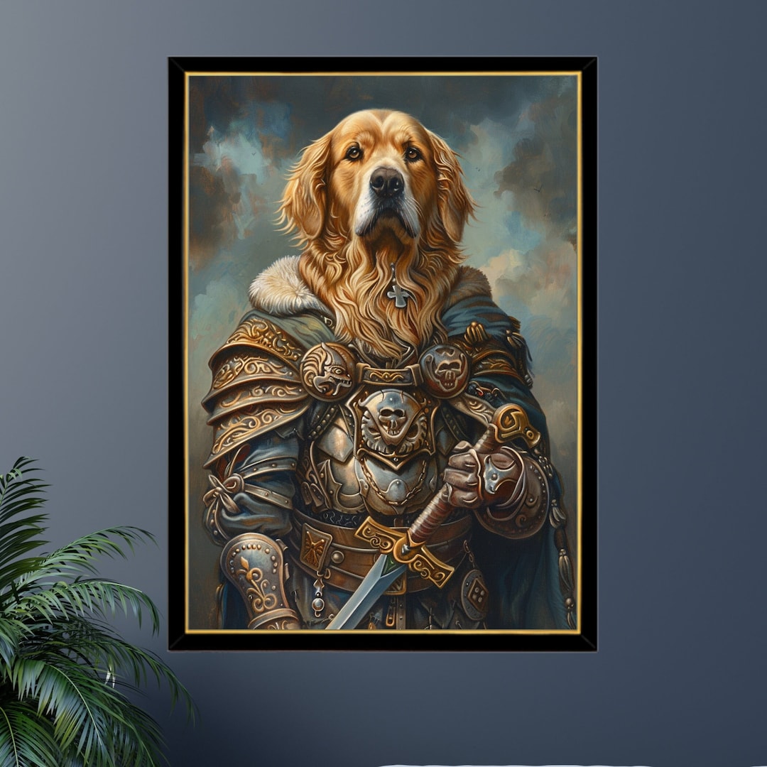 Golden Retriever Knight Jigsaw Puzzle: Pet Portrait Gift - Etsy