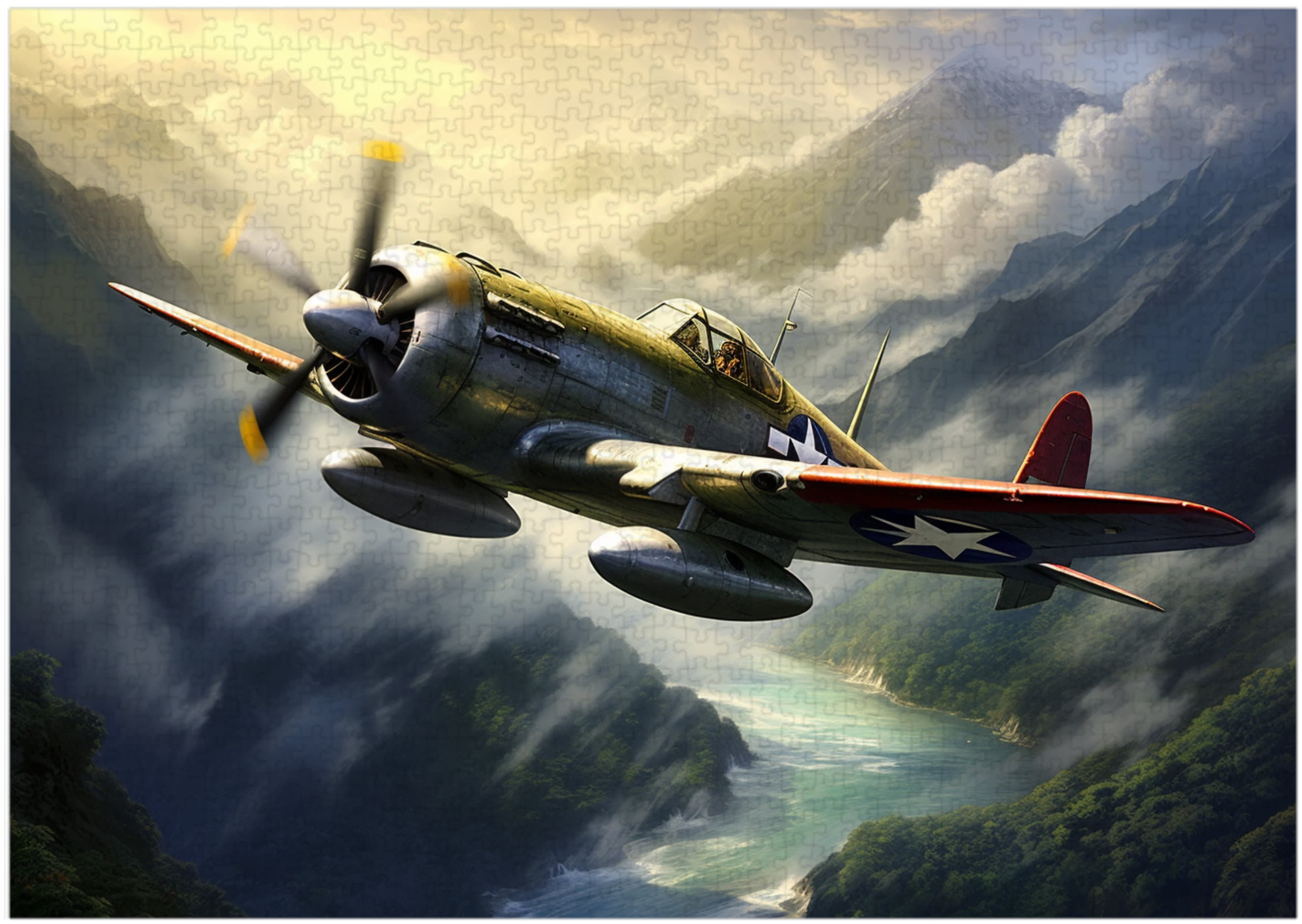 WWII Fighter Aircraft Jigsaw Puzzle 300/500/1000 Piece - Etsy