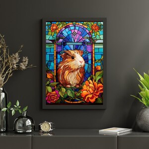 Stained Glass Guinea Pig Jigsaw Puzzle 300/500/1000 Piece - Etsy