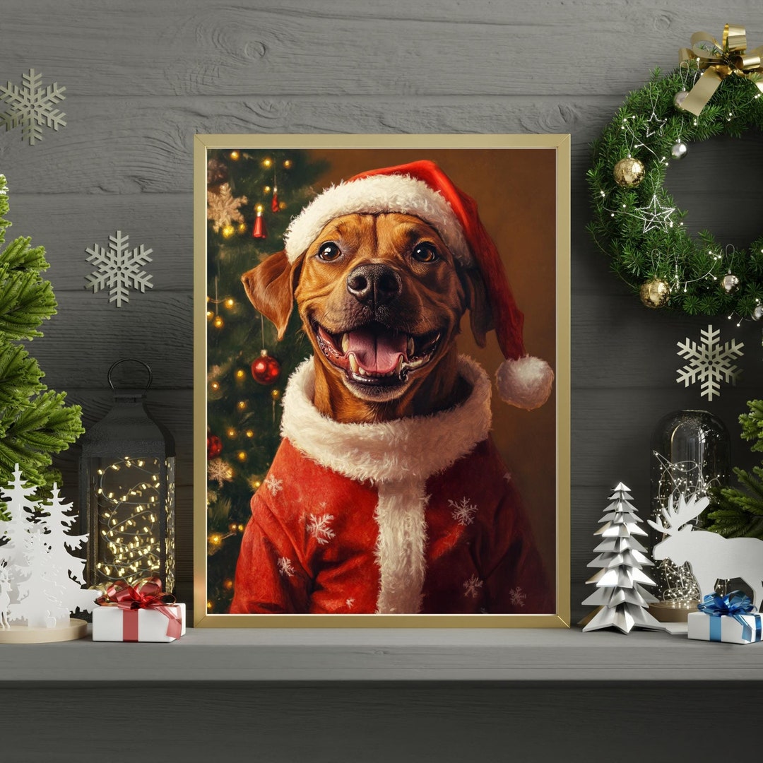Santa Claus Rhodesian Ridgeback Jigsaw Puzzle 300/500/1000 Piece - Cozy ...