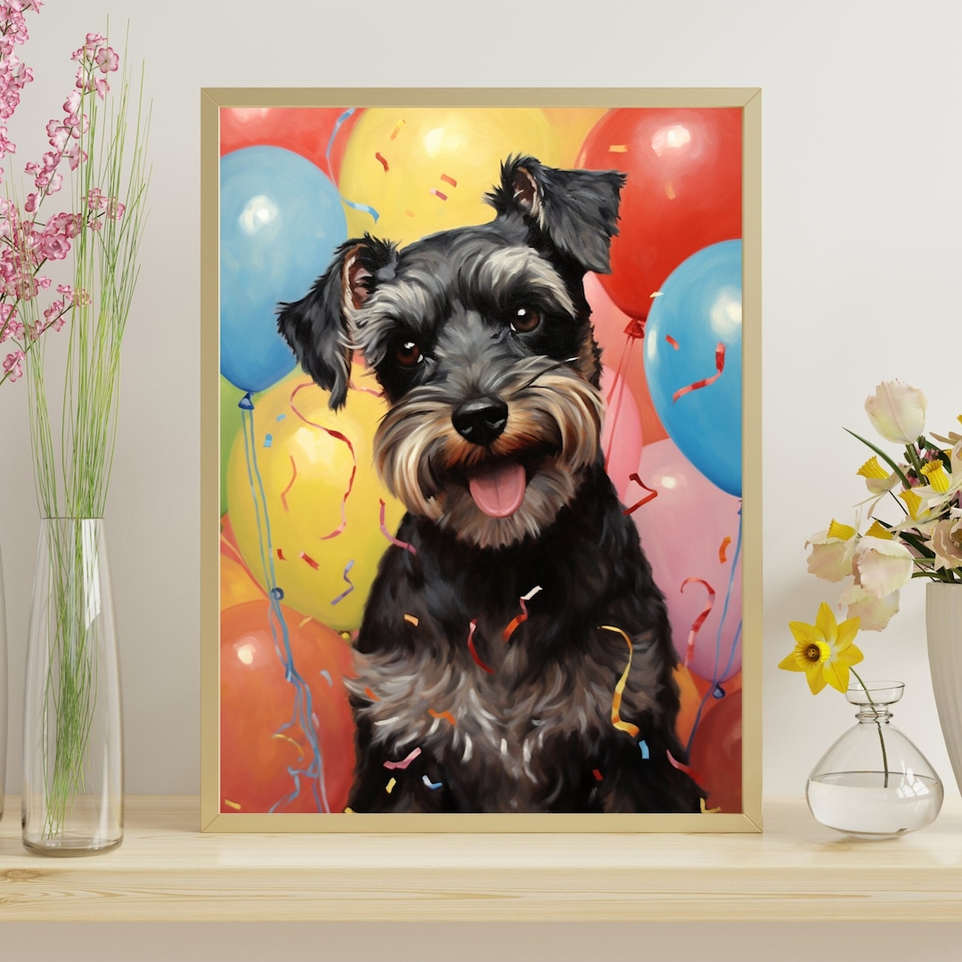 Birthday Miniature Schnauzer Jigsaw Puzzle 300/500/1000 Piece ...