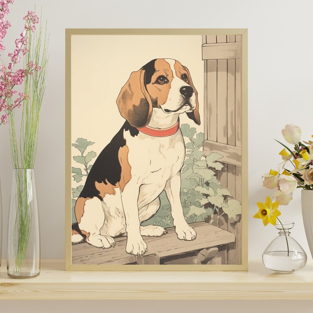 Ukiyo-e Beagle Japanese Print Jigsaw Puzzle 300/500/1000 Piece - Etsy