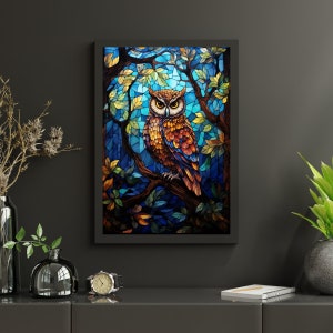 Stained Glass Owl Jigsaw Puzzle 300/500/1000 Piece - Etsy