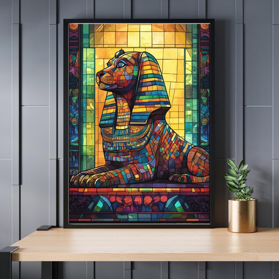 Stained Glass Sphinx Jigsaw Puzzle 300/500/1000 Piece - Etsy