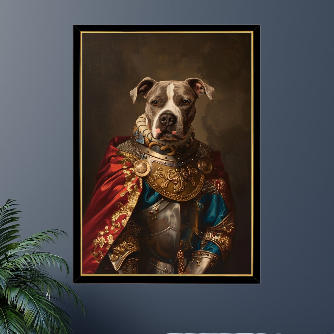American Staffordshire Terrier Knight Jigsaw Puzzle: Pet Portrait Gift ...