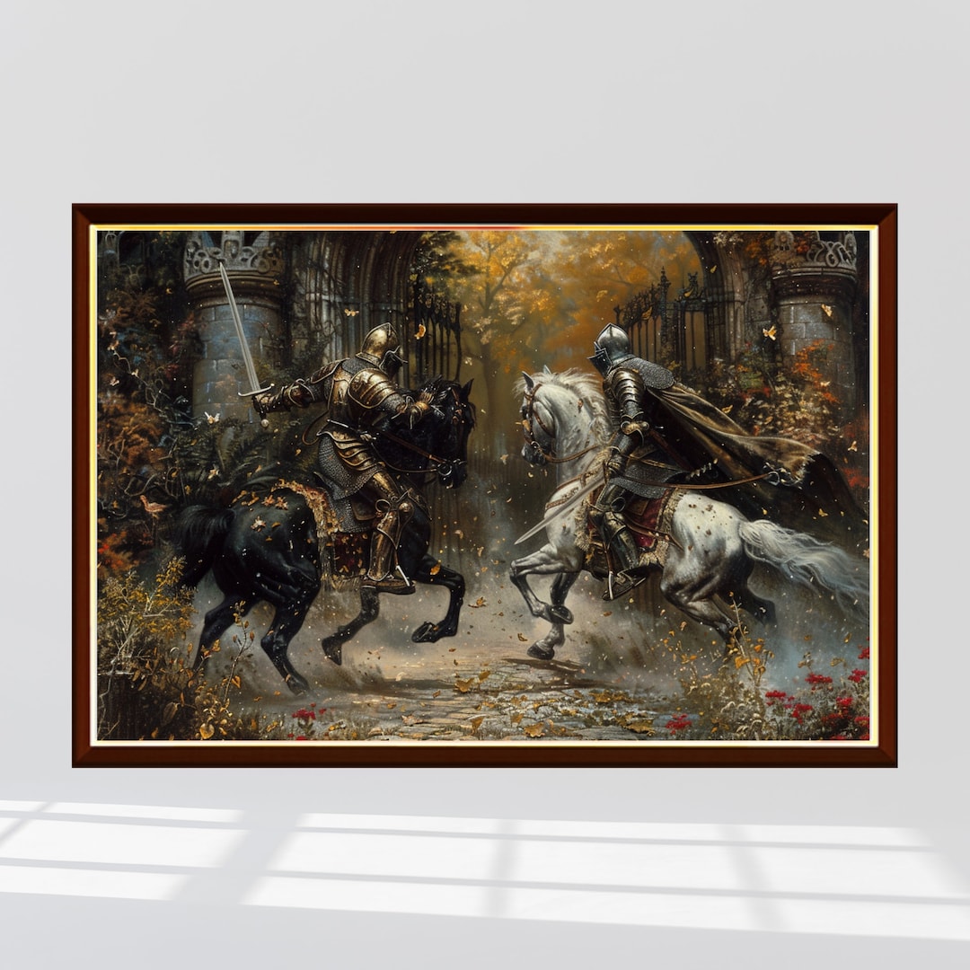 Duel of Knight Jigsaw Puzzle 300/500/1000 Piece - Etsy