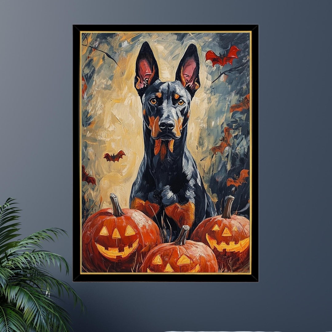 Halloween Doberman Pinscher Jigsaw Puzzle: Pet Costume Portrait - Etsy