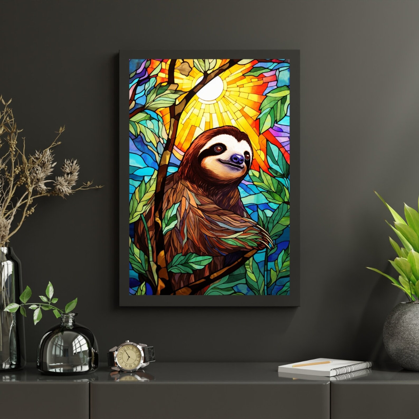 Stained Glass Sloth Jigsaw Puzzle 300/500/1000 Piece - Etsy
