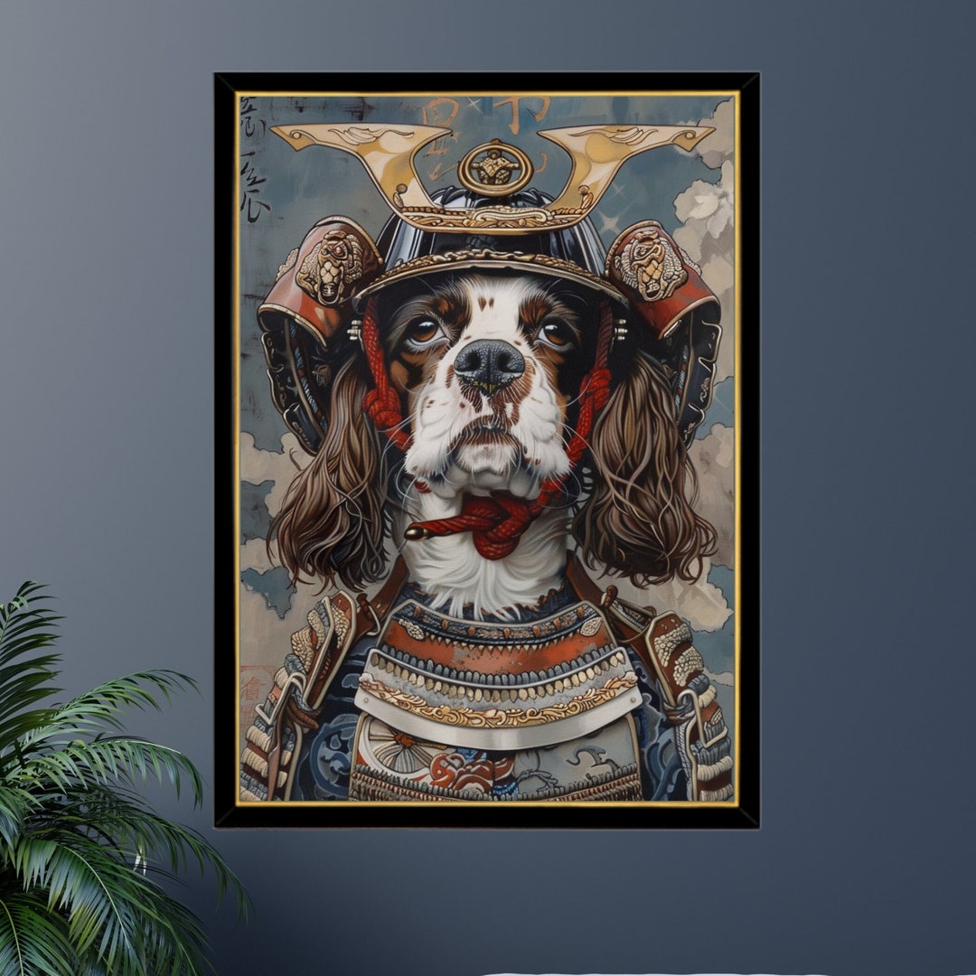 Samurai English Springer Spaniel Jigsaw Puzzle: Japanese Warrior ...