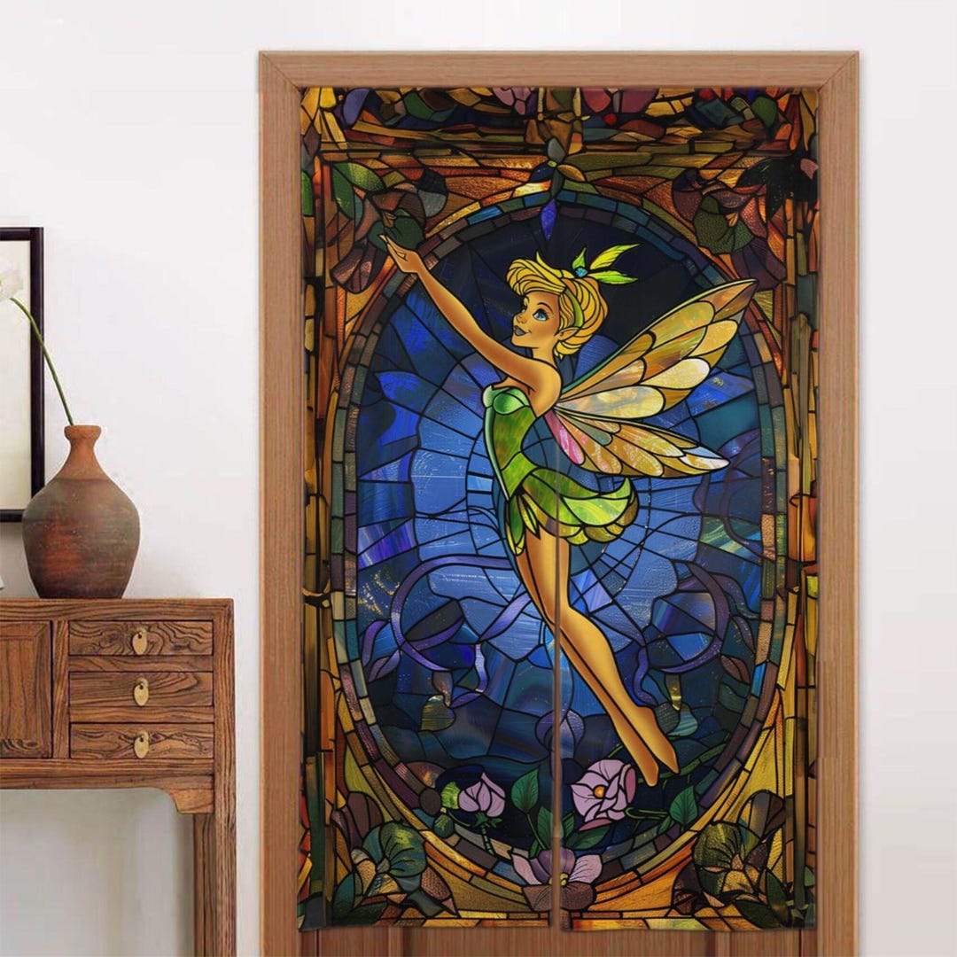 Stained Glass Tinker Bell Doorway Curtain (86×143cm) - Etsy