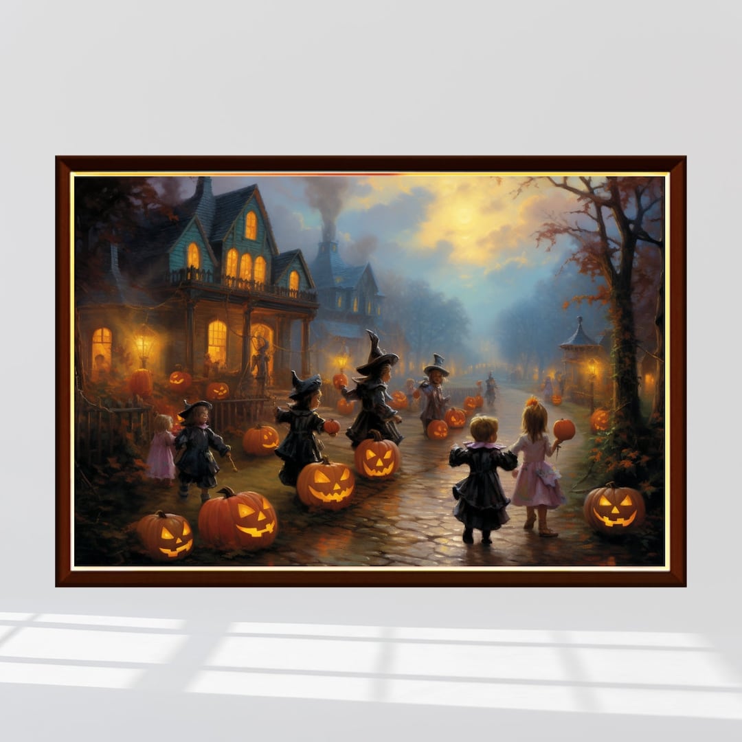 Trick or Treating Jigsaw Puzzle 300/500/1000 Piece, Holiday Puzzle for ...