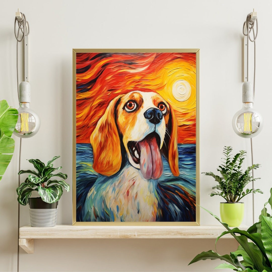 The Scream of Beagle Jigsaw Puzzle 300/500/1000 Piece - Etsy