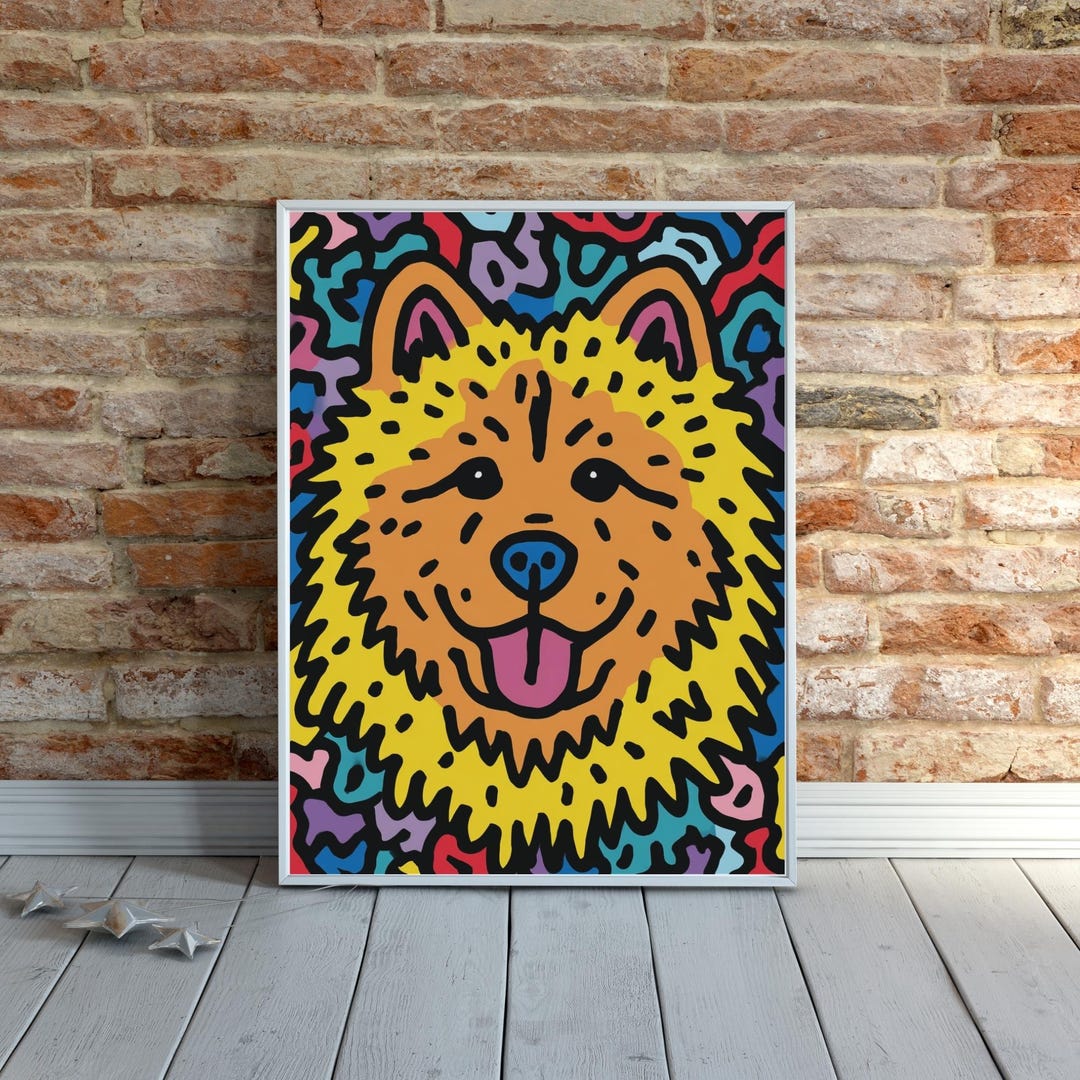 Chow Chow Street Pop Art Jigsaw Puzzle 300/500/1000 Piece - Colorful ...