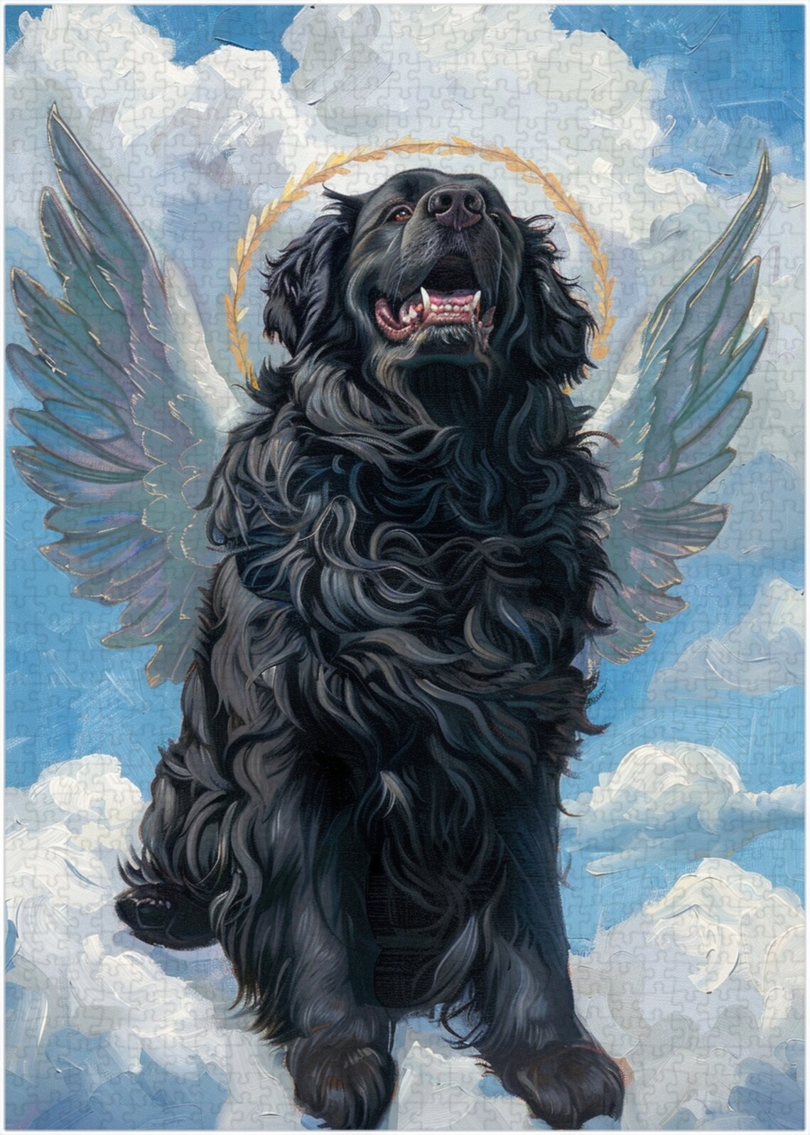 Angel Newfoundland Dog Jigsaw Puzzle: Pet Memorial Gift - Etsy