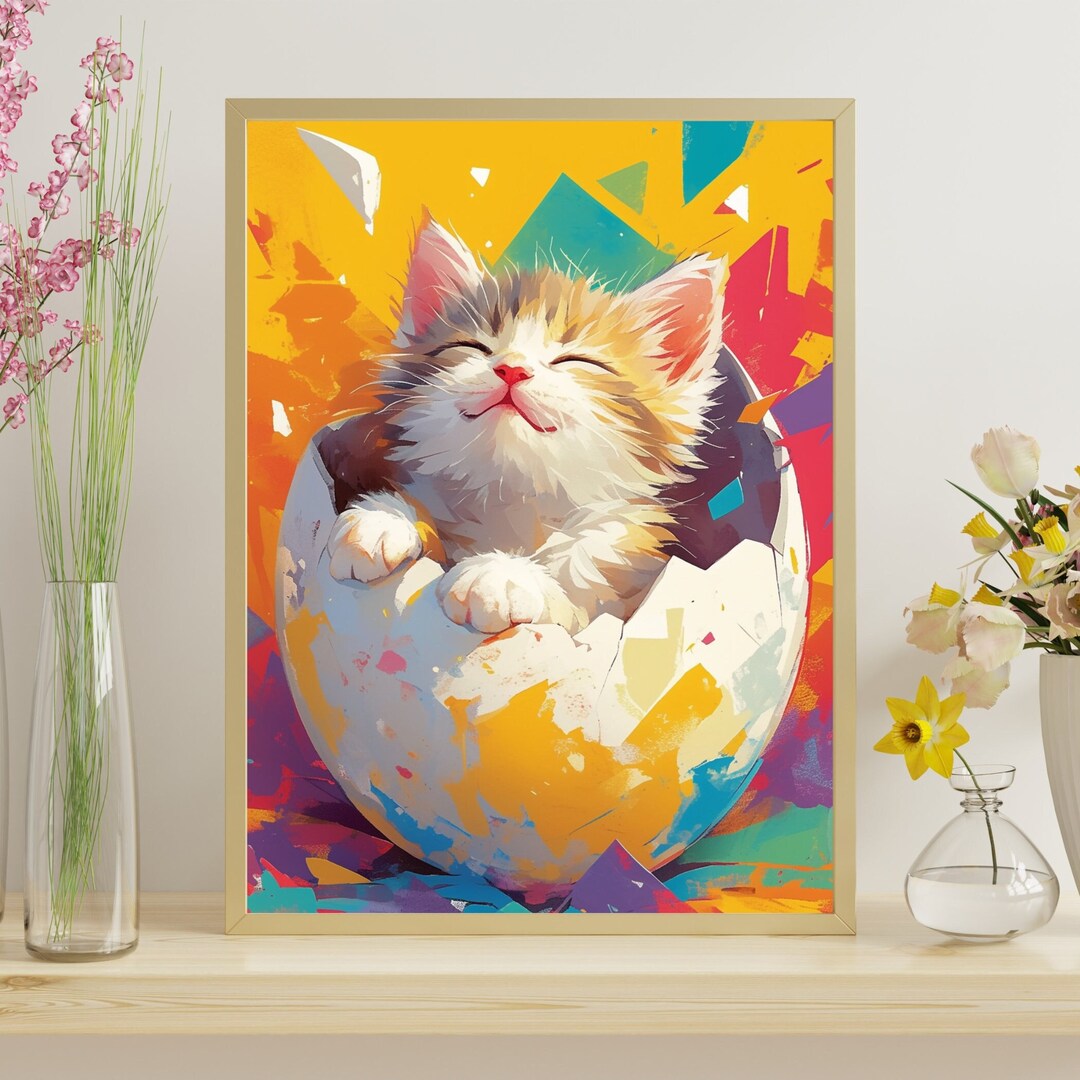 Baby Siberian Cat Hatching Egg Jigsaw Puzzle 300/500/1000 Piece ...