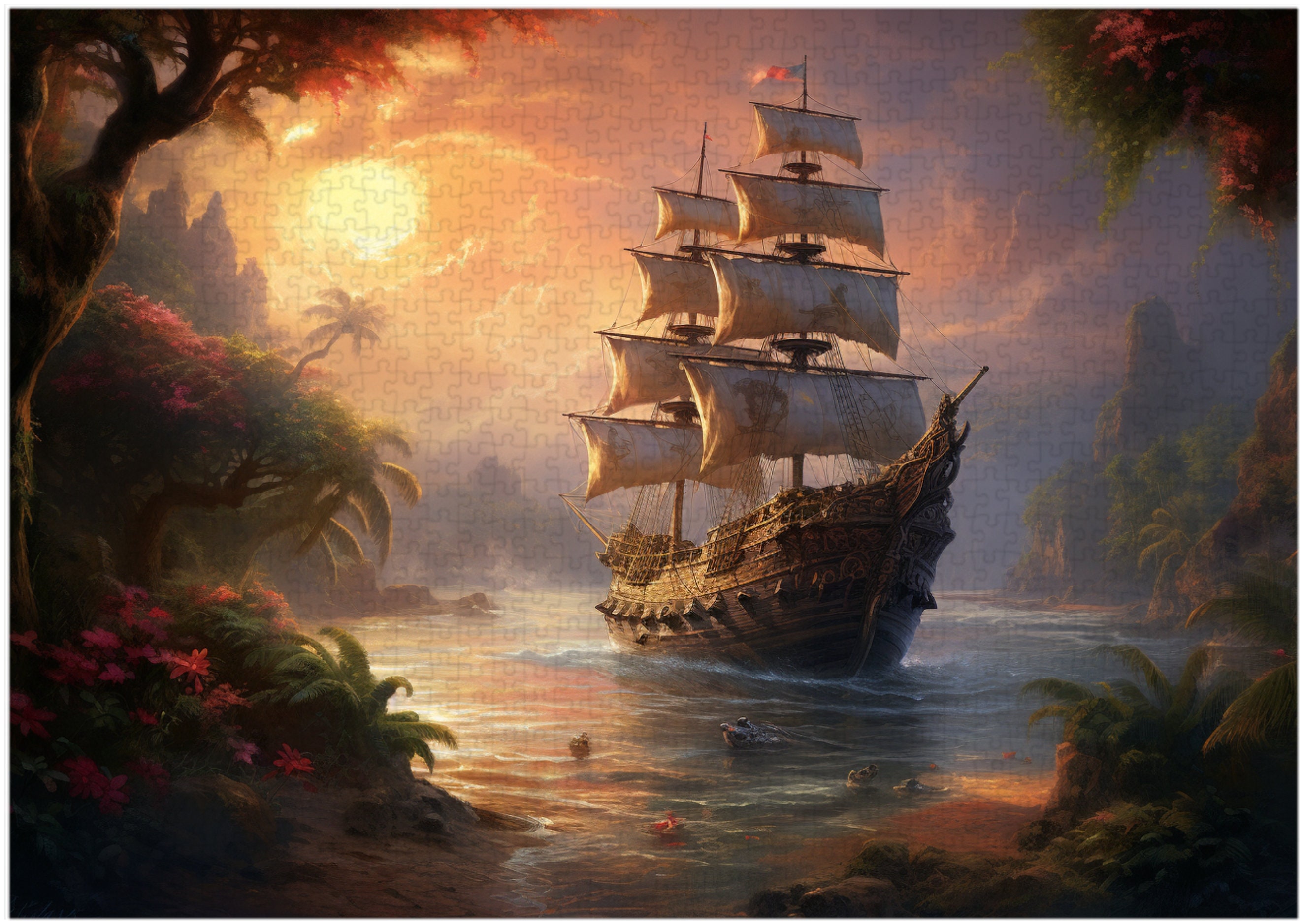 Lost Sailing Ship Jigsaw Puzzle 300/500/1000 Piece - Etsy