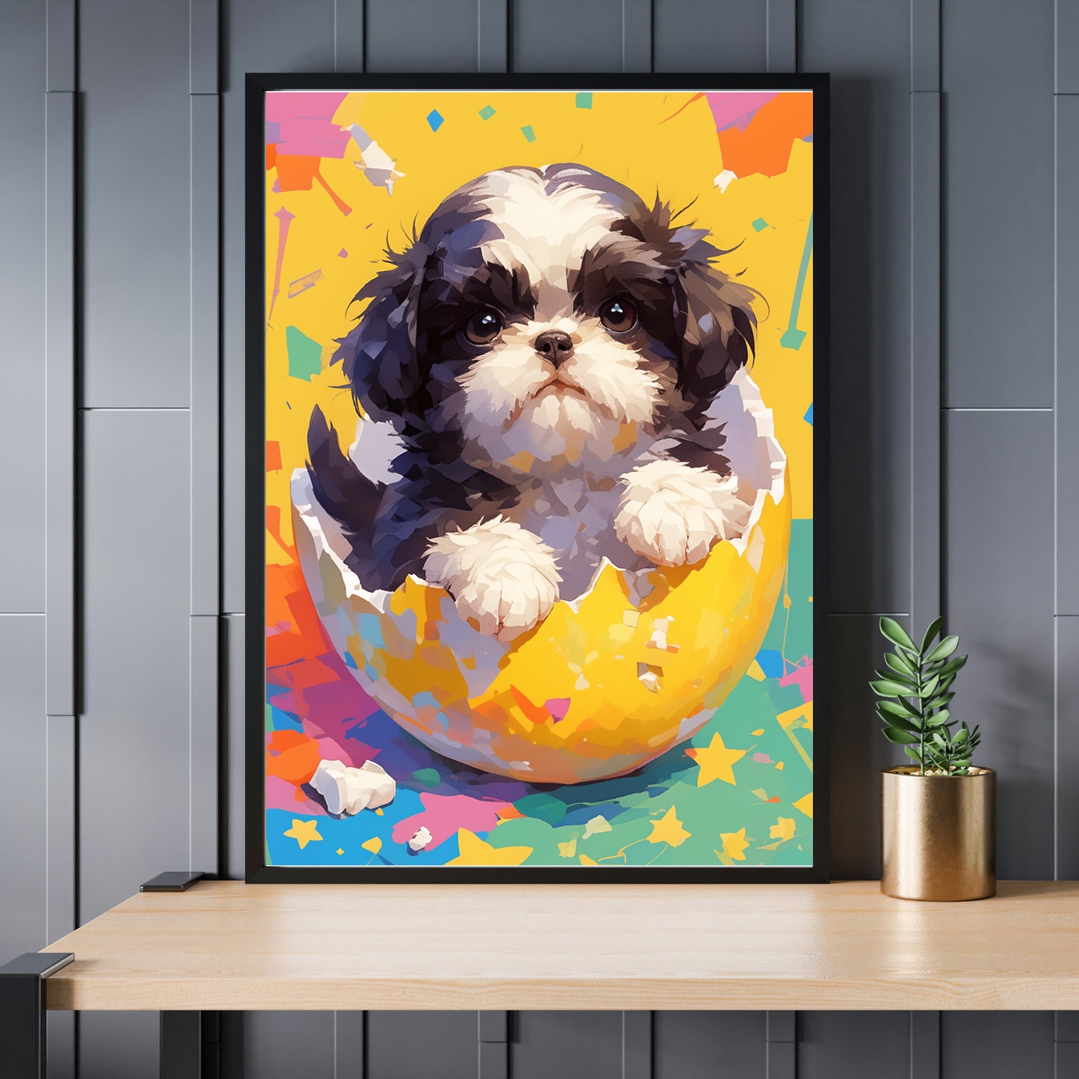 Baby Shih Tzu Hatching Egg Jigsaw Puzzle 300/500/1000 Piece Celebrating ...
