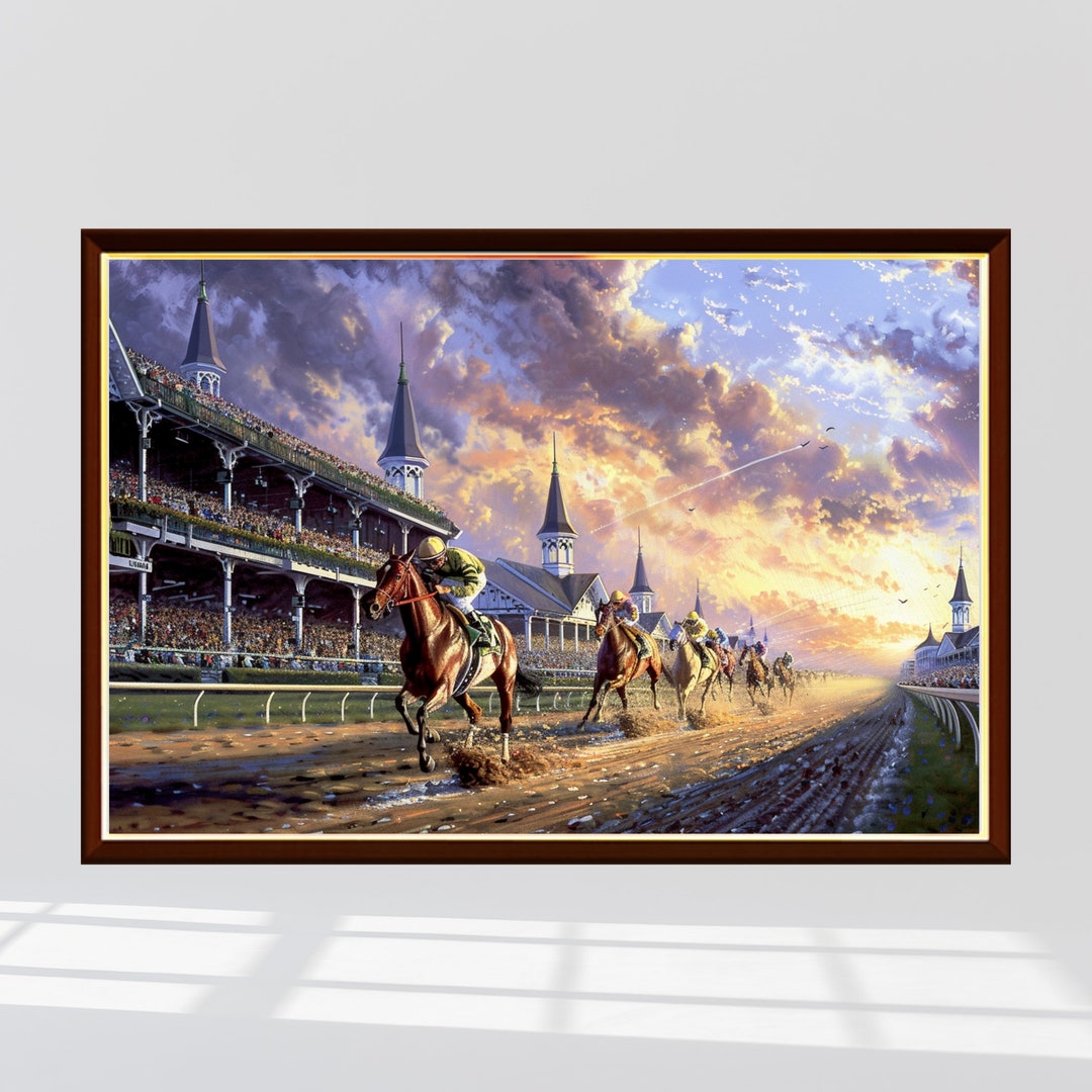 Horse Racing Jigsaw Puzzle 300/500/1000 Piece - Etsy