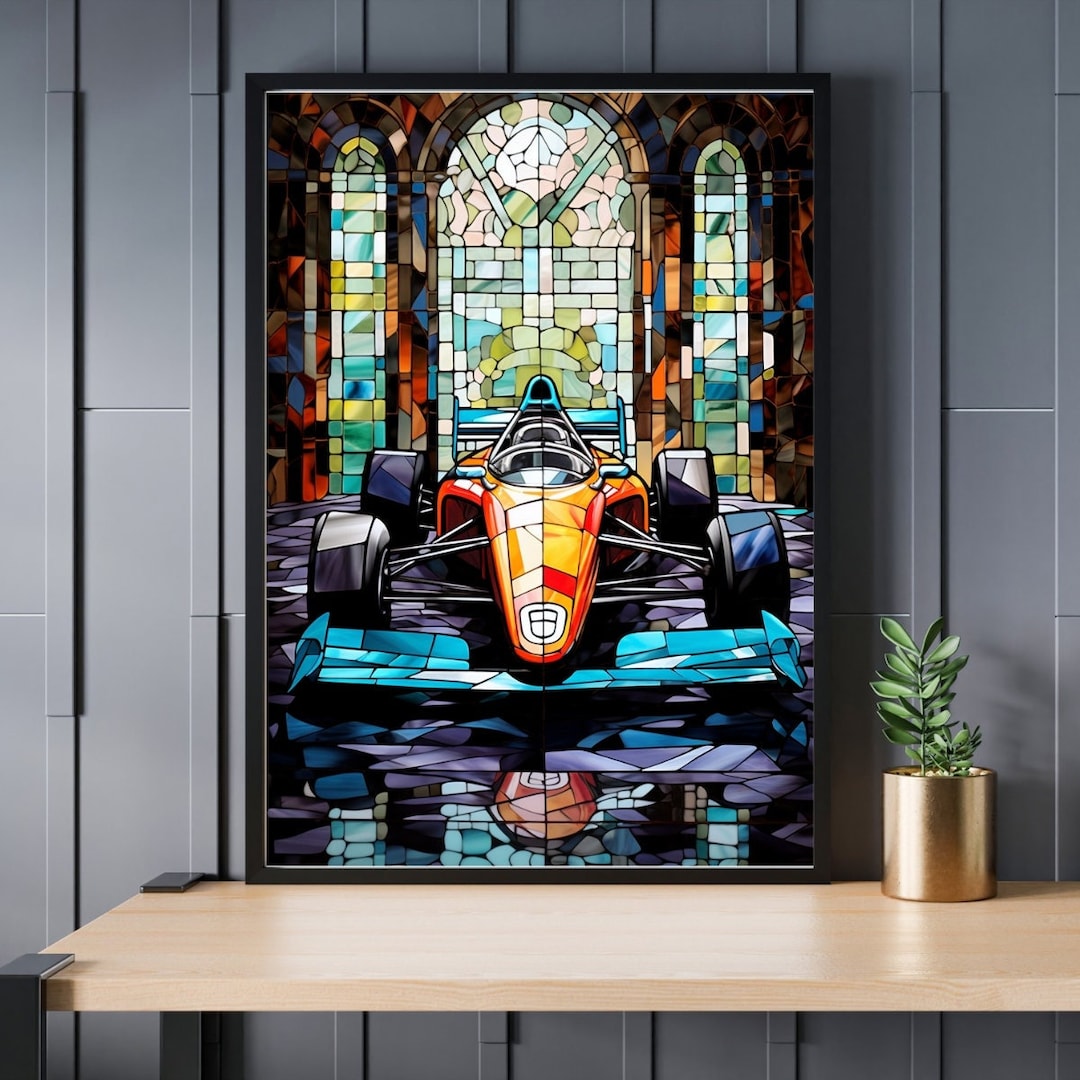 Stained Glass Formula One Car Jigsaw Puzzle 300/500/1000 Piece - Etsy