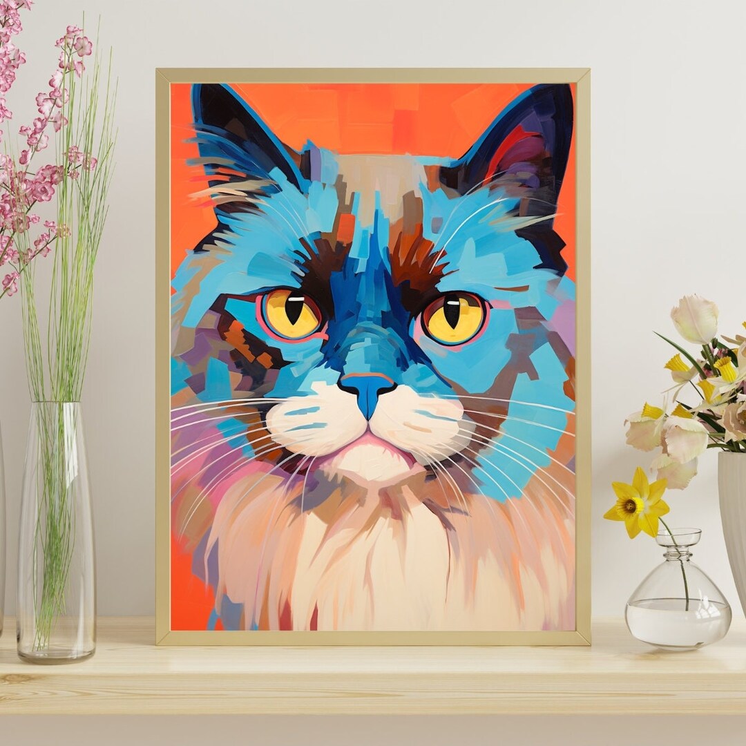 Face of Himalayan Cat Jigsaw Puzzle 300/500/1000 Piece, Modernist ...