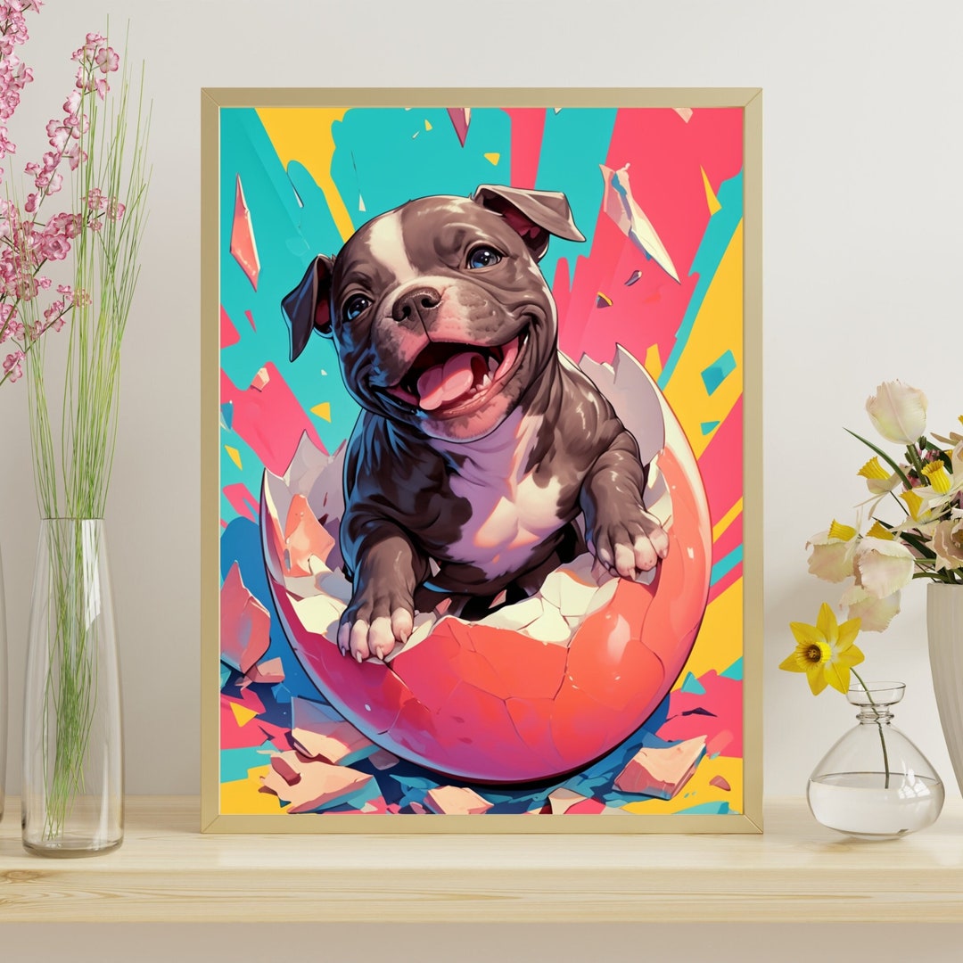 Baby American Bully Dog Hatching Egg Jigsaw Puzzle 300/500/1000 Piece ...