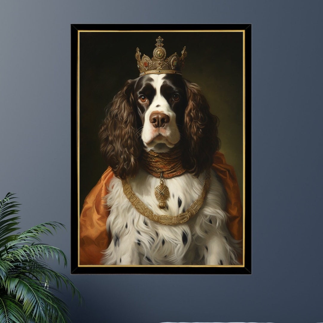 English Springer Spaniel Royal King Portrait Jigsaw Puzzle (300/500 ...