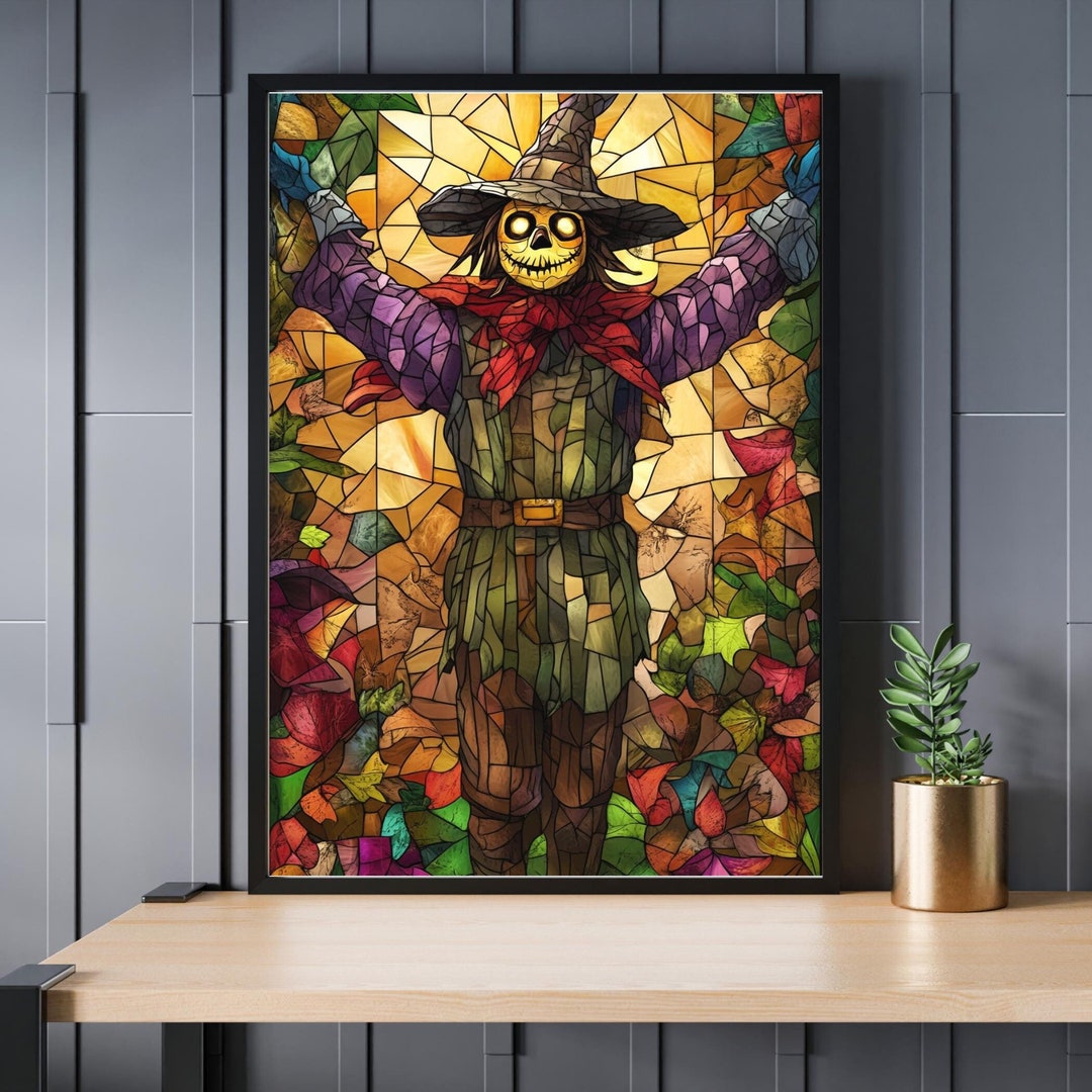 Stained Glass the Scarecrow (the Wizard of Oz) Jigsaw Puzzle 300/500 ...