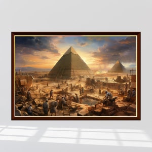 Buliding of Egyptian Pyramid Jigsaw Puzzle 300/500/1000 Piece - Etsy