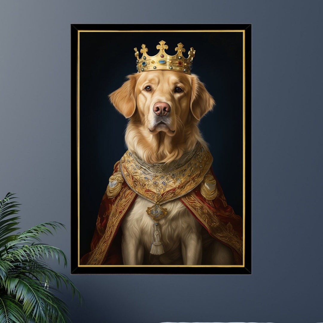 Royal Labrador Jigsaw Puzzle: Pet King Portrait (300/500/1000 Piece) - Etsy