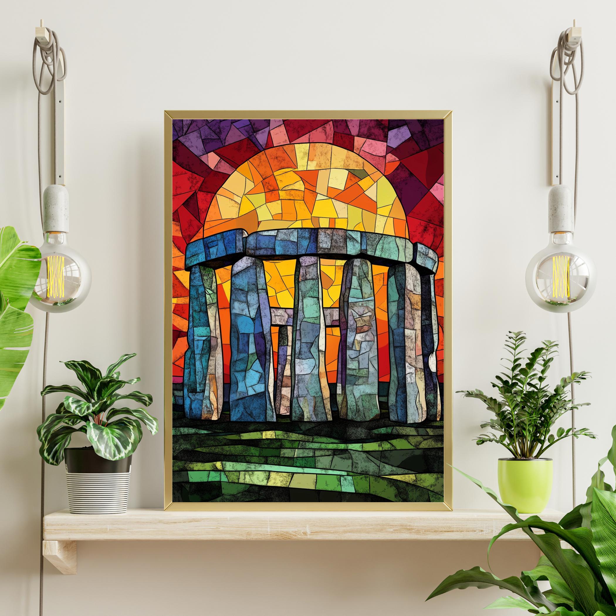 Stained Glass Stonehenge Jigsaw Puzzle 300/500/1000 Piece - Etsy