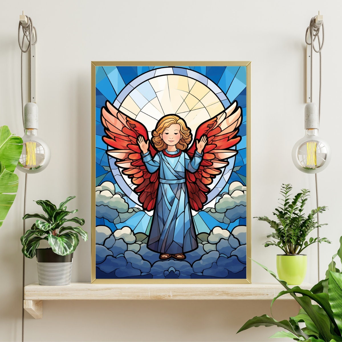 Stained Glass Little Angel Jigsaw Puzzle 300/500/1000 Piece - Etsy