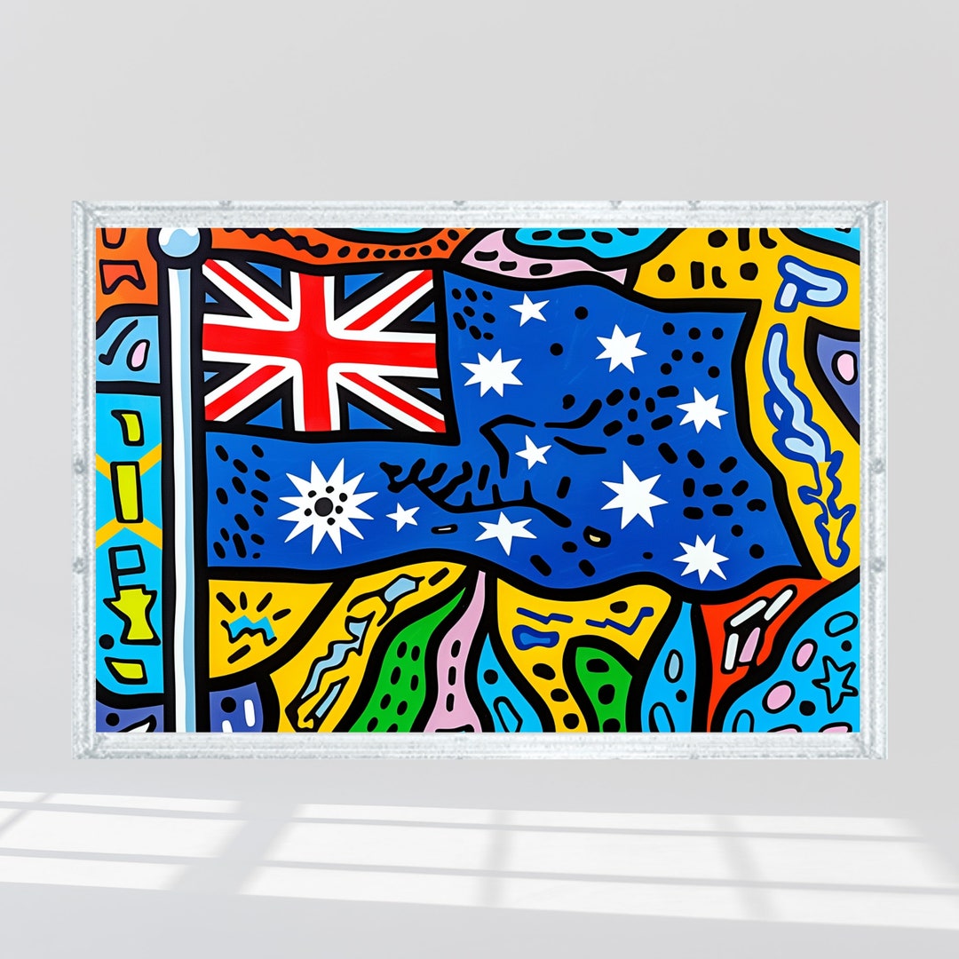 Playful Australian Flag Pattern Jigsaw Puzzle 300/500/1000 Piece - Re ...