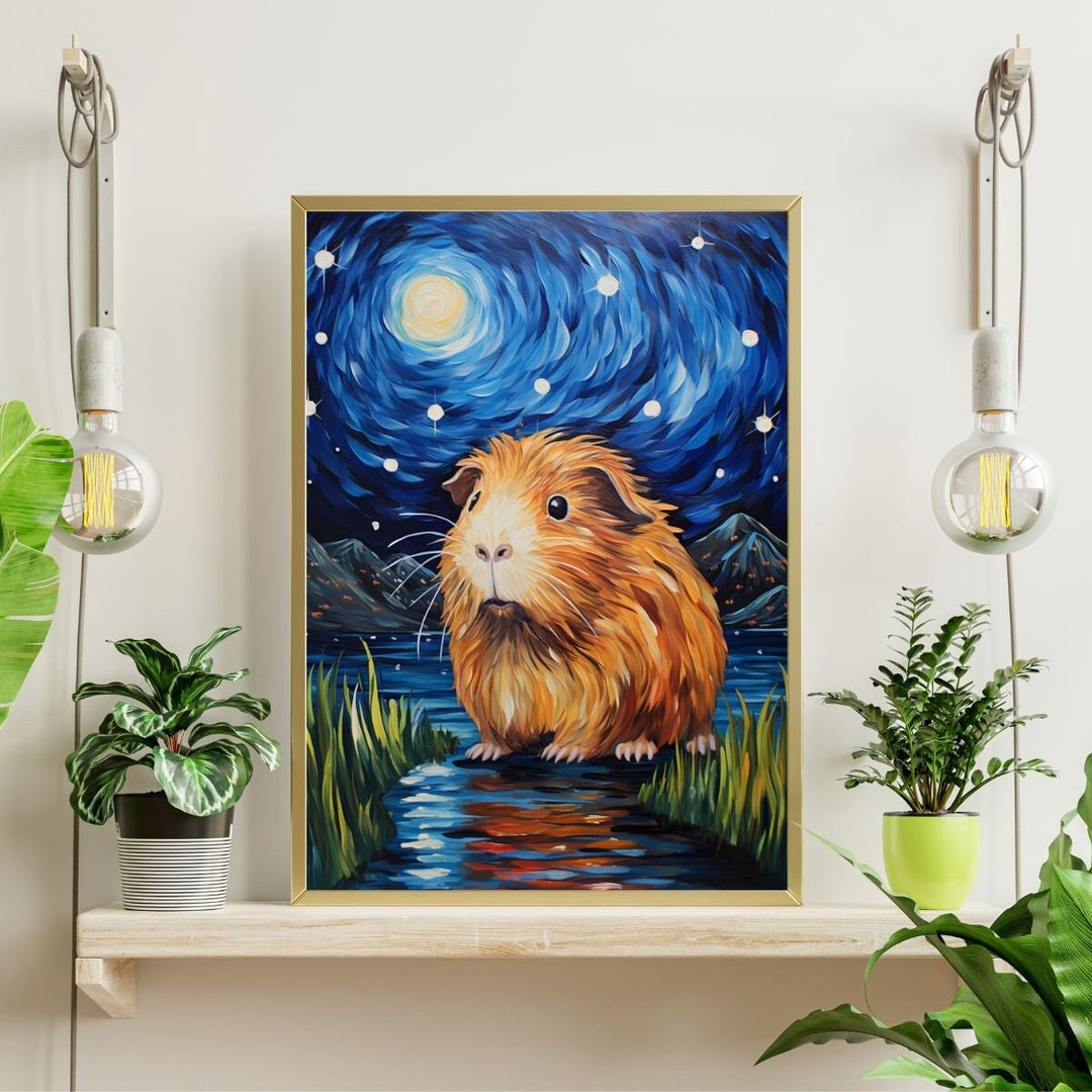 Starry Night Guinea Pig Jigsaw Puzzle 300/500/1000 Piece - Etsy