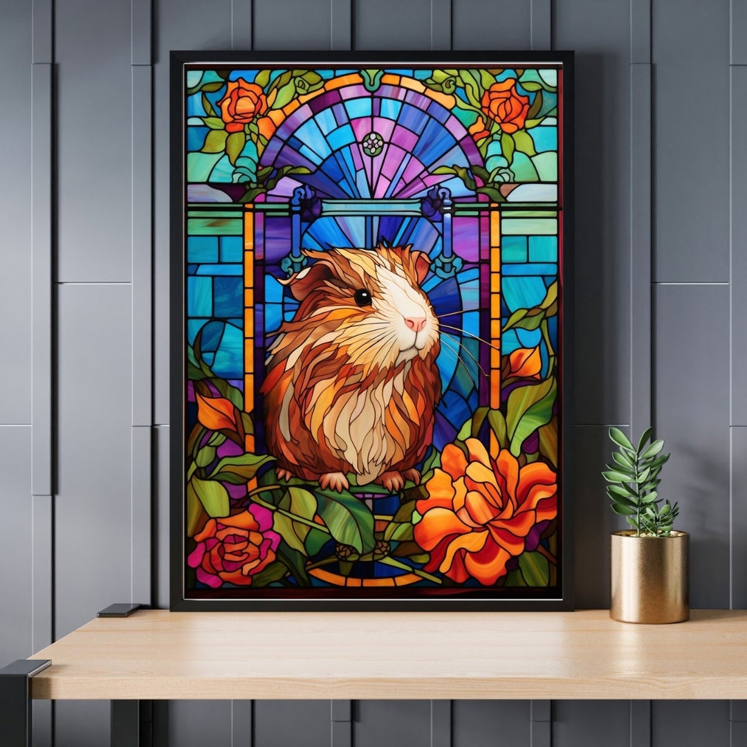 Stained Glass Guinea Pig Jigsaw Puzzle 300/500/1000 Piece - Etsy