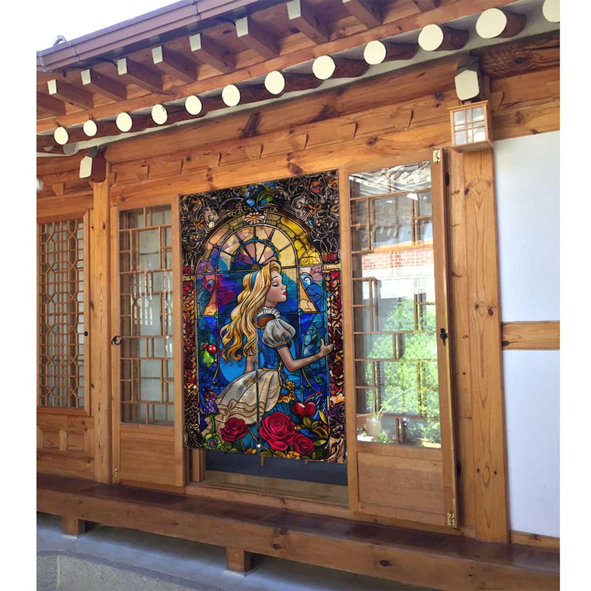 Stained Glass Alice (alice's Adventures in Wonderland) Doorway Curtain ...