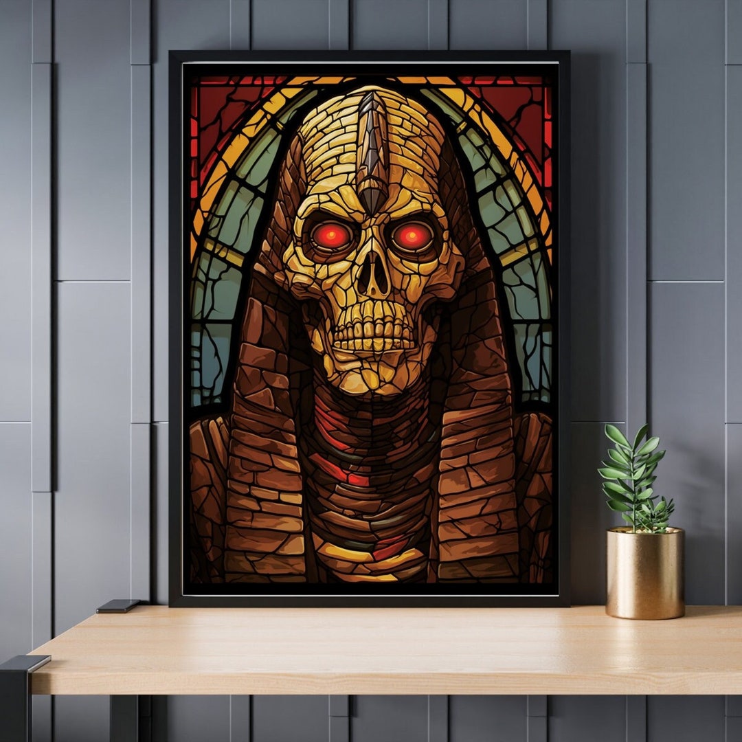 Stained Glass Mummy Jigsaw Puzzle 300/500/1000 Piece - Etsy