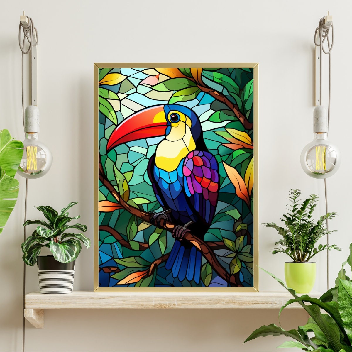 Stained Glass Toucan Jigsaw Puzzle 300/500/1000 Piece - Etsy